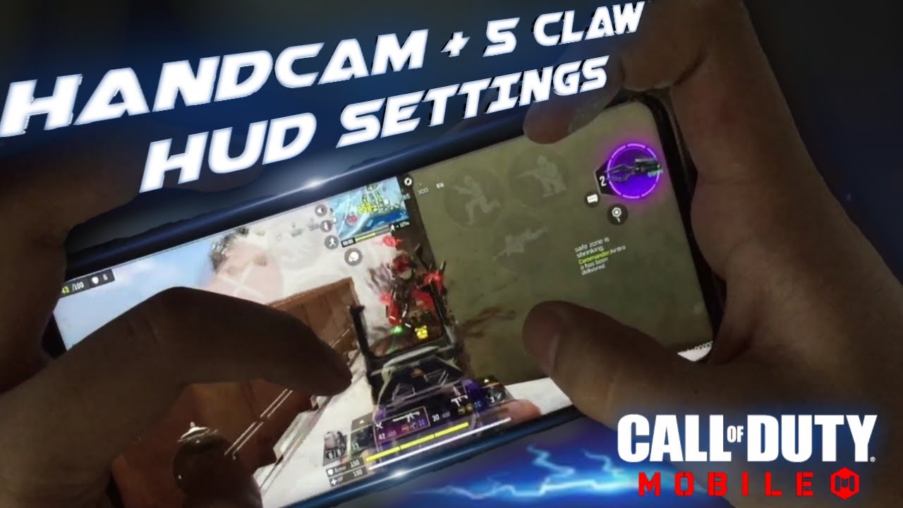HANDCAM 5 FINGER CLAW + HUD SETTINGS | POCO X3 NFC | CODM BR GAMEPLAY ...