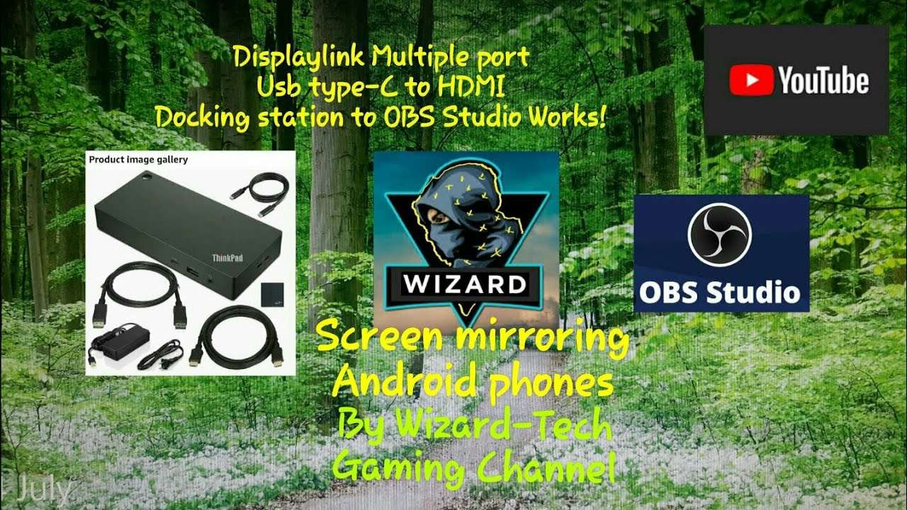 Screen mirror android to OBS Using Display Link USBC to HDMI docking ...