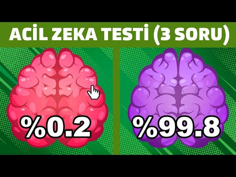 3 ACELE ZEKA MANTIK SORUSU (ZORLU OLABİLİR)