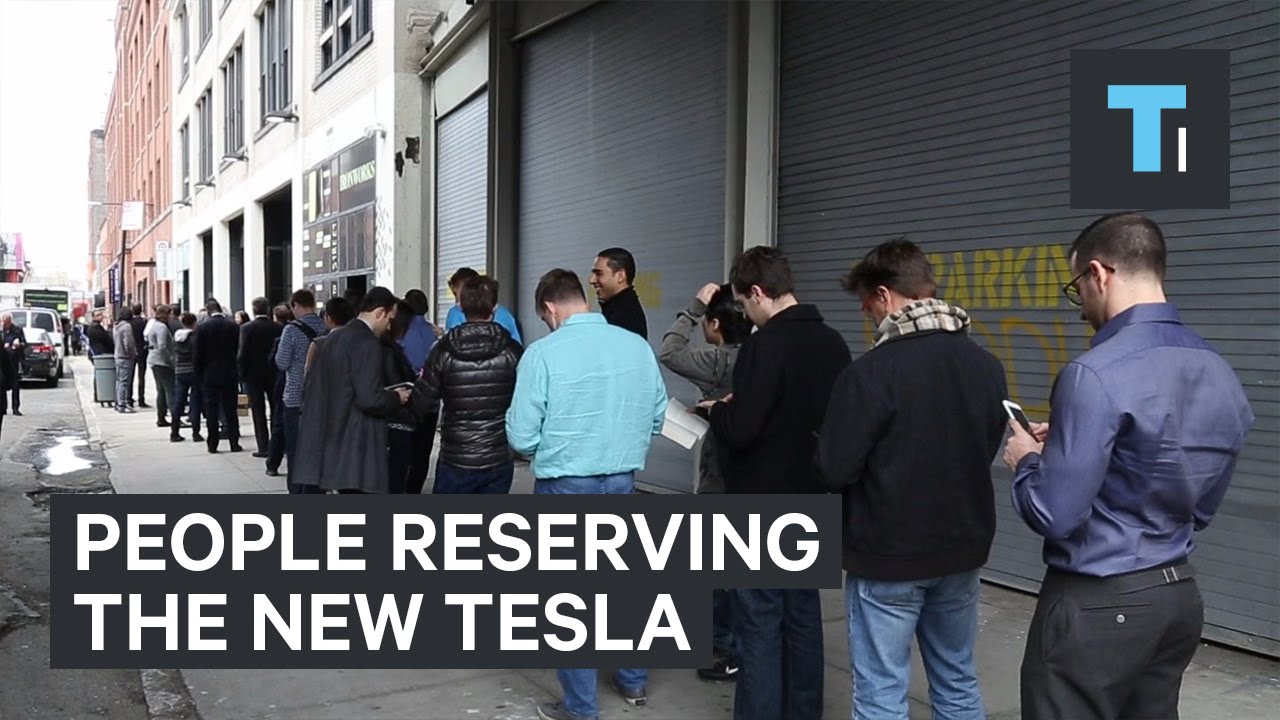 People reserving the new Tesla - YouTube