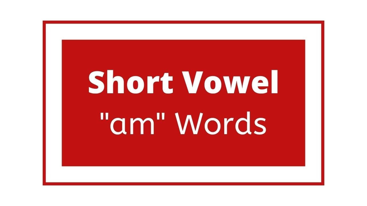 Am Word family words / CVC / short vowel / 3 Letter words/ Phonics ...