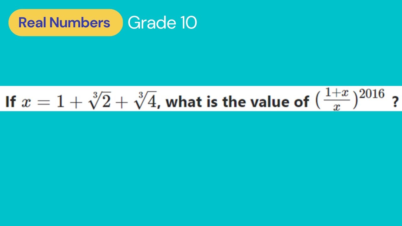 Problems on Real Numbers - Grade 10 - YouTube