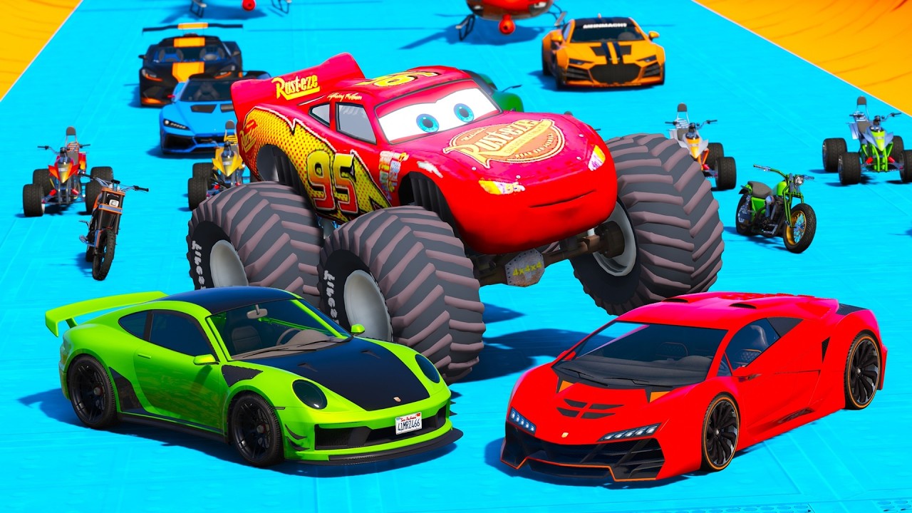 SUPER CARRO MONSTRO MCQUEEN - GTA V - YouTube