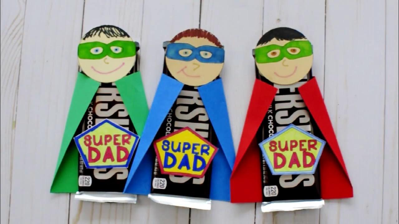 Superhero Dad Father's Day Gift for Kids to Make - YouTube