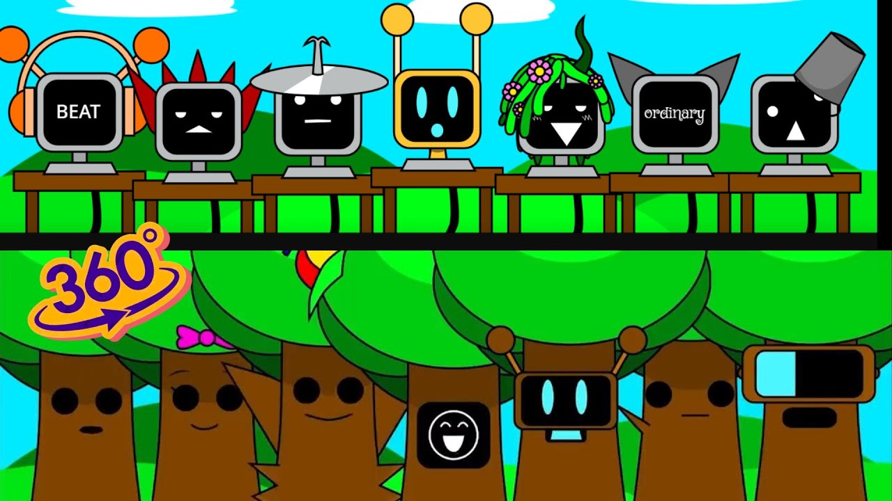 360 VR | Incredibox Sprunki Mr Fun Computers VS Sprunki Mr.Tree Phase 1 ...