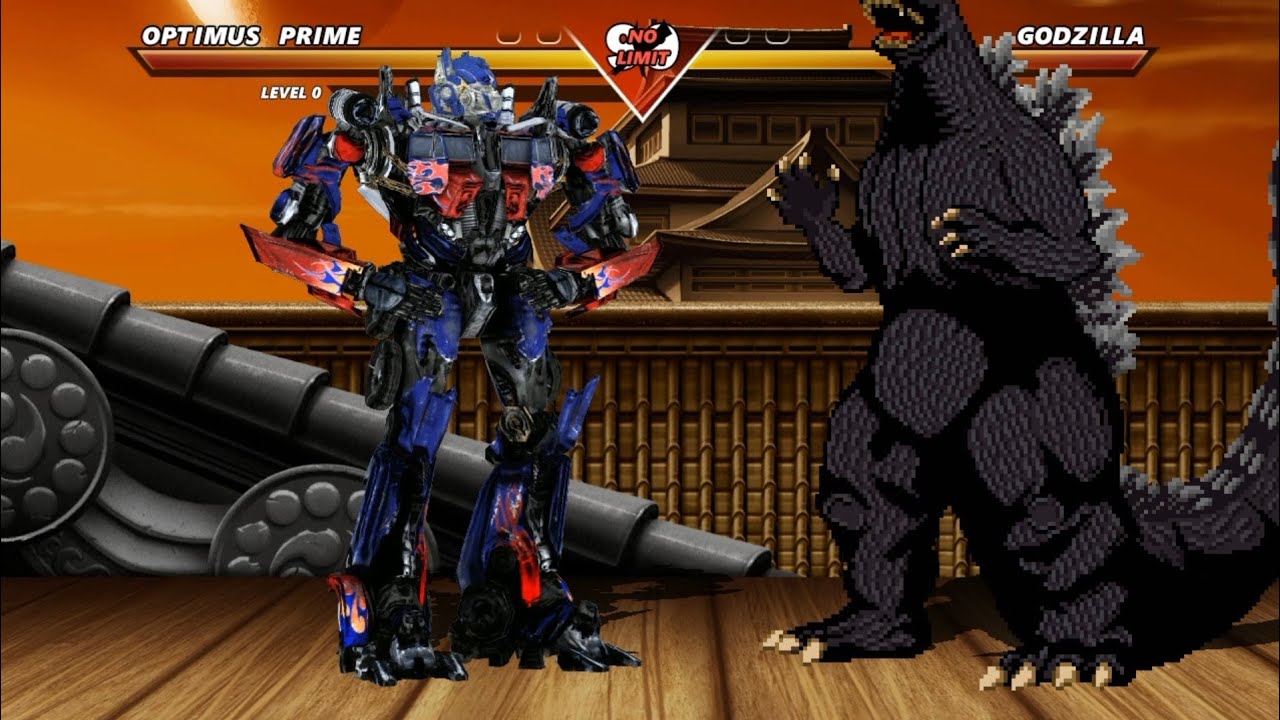 OPTIMUS PRIME vs GODZILLA - High Level Awesome Fight! - YouTube