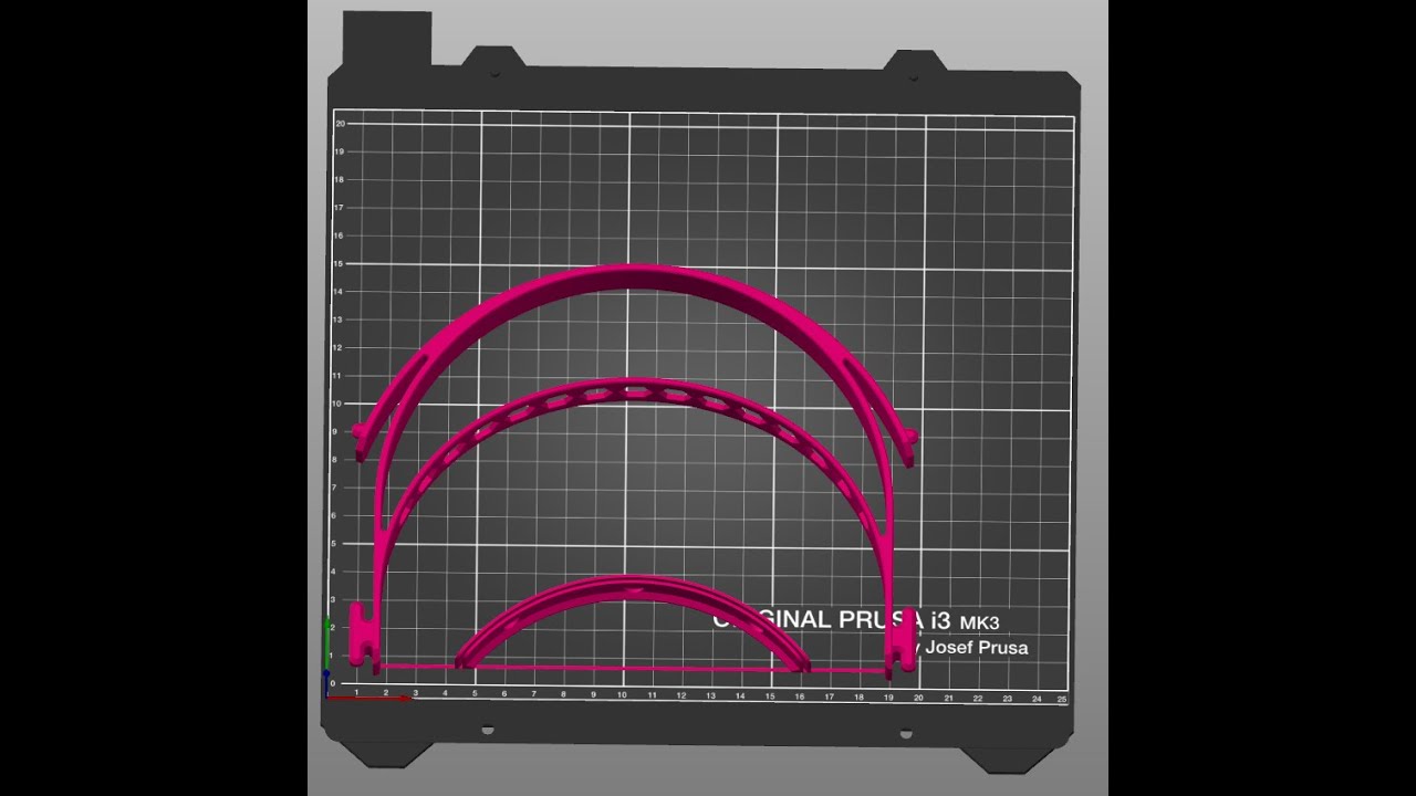 Pushing Prusa COVID19 Medical Face Shields off Prusa i3 MK3 - YouTube