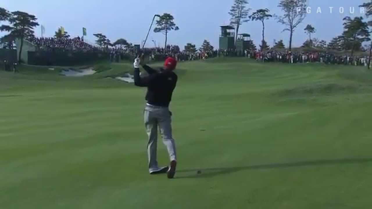 Jordan Spieth's approach spins back to set up birdie at The Presidents ...