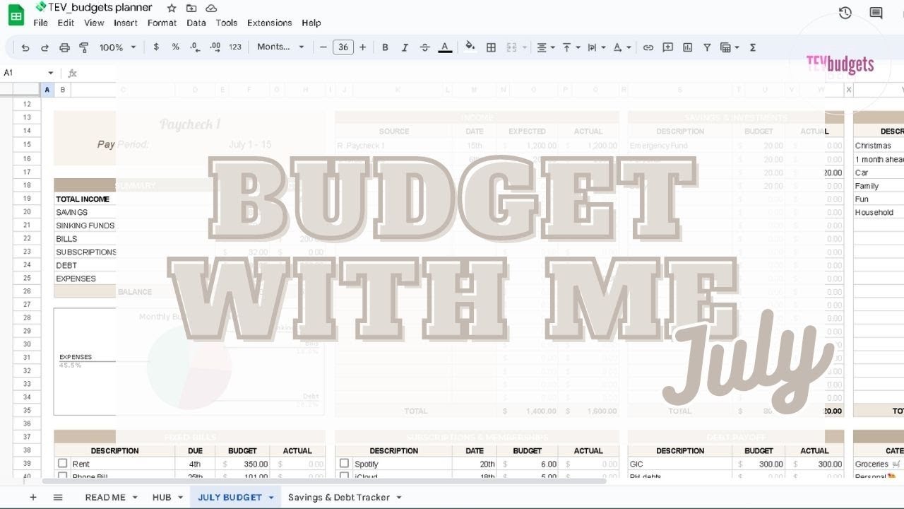 JULY BUDGET WITH ME | Paycheck 1 | Low-income budgeting | Sinking Funds ...