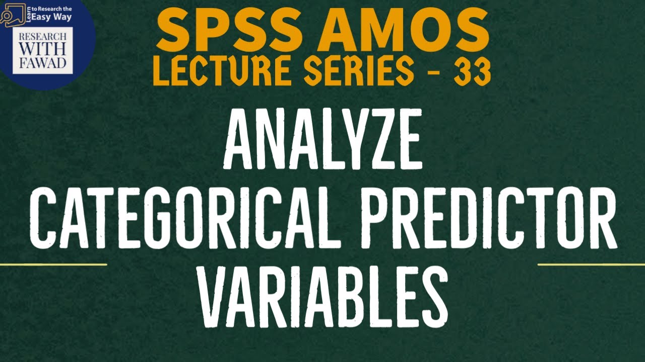 33 SPSS AMOS How To Analyze Categorical Predictor Variables In AMOS YouTube 33 SPSS AMOS How To Analyze Categorical Predictor Variables In AMOS YouTube