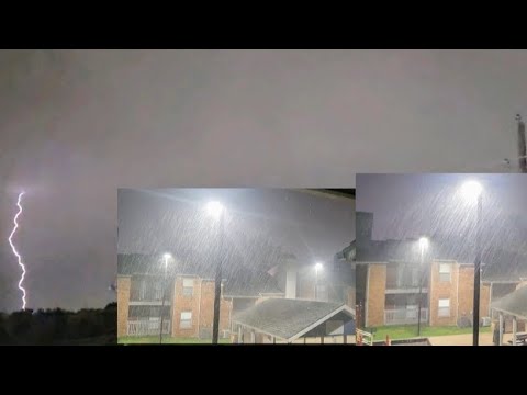 10/31/24 Brief Severe Thunderstorm w/ Raw 50 - 60 mph winds, Lightning ...