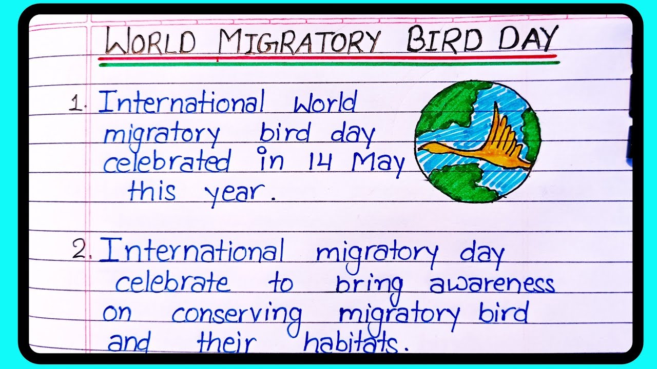 10 line essay on world migratory day/international world migratory ...