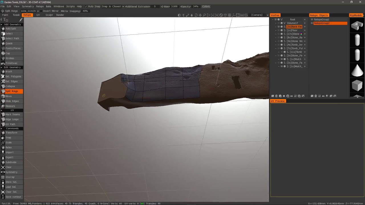 Retopo Workspace Pt 1 Manual Tools - YouTube