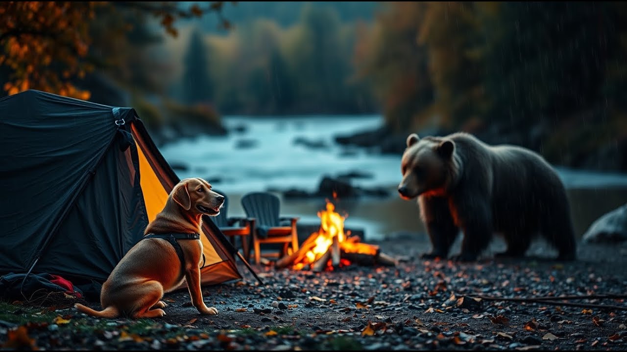 A Bear And Dog Have An AMAZING Outdoor Adventure _ Sithol-Hor - YouTube