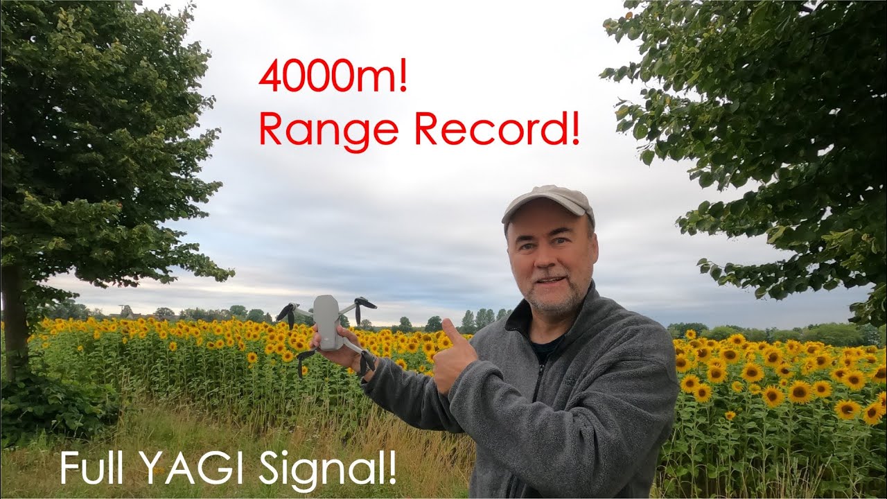 DJI Mavic Mini - 4000m Range Record - Full YAGI Signal! - YouTube