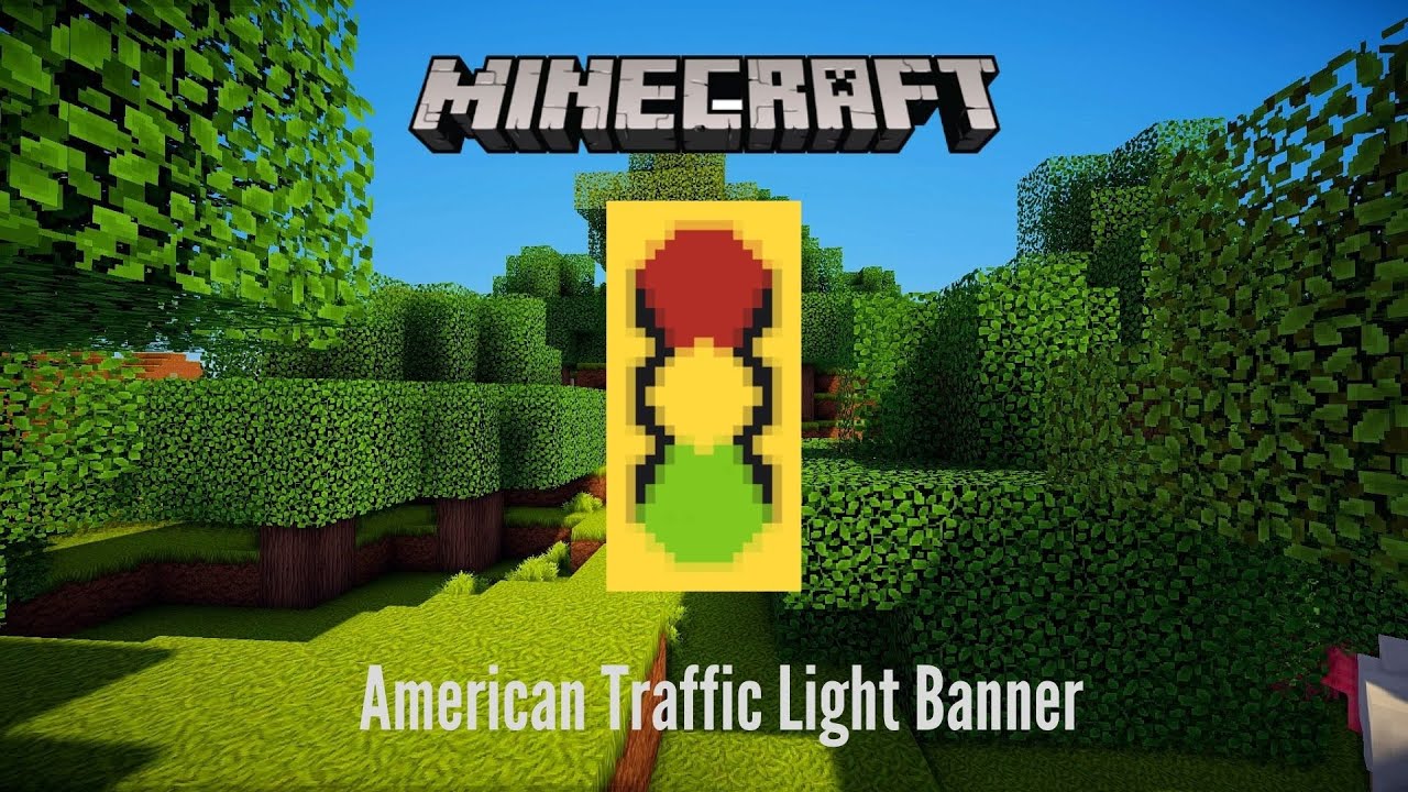 Minecraft Tutorial: American Traffic Lights Banner - YouTube