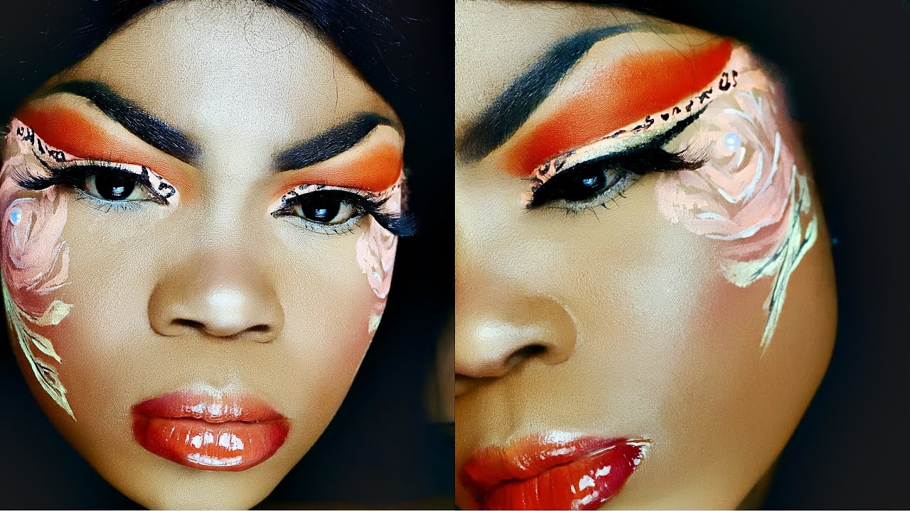 how to do the viral colourful makeup With roses 🥰😍 - YouTube