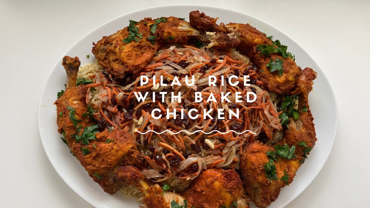 How To Make Palau Rice and Baked Chicken - YouTube