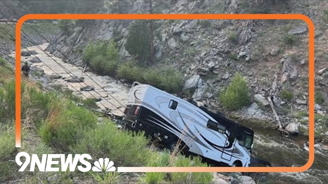 RV crashes into Big Thompson River - YouTube