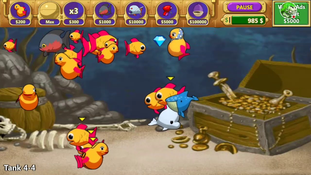 My Mad Fish Deluxe, Insaniquarium Mobile Gameplay, Tank 4-4 - YouTube