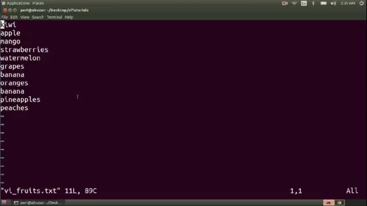 Visual Mode in vi /Vim (vi for beginners Part 7) - YouTube