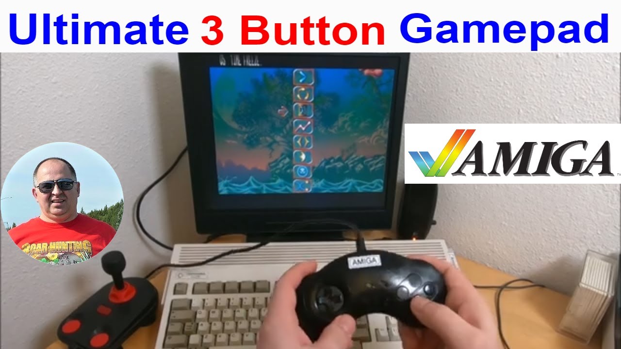 Ultimate 3 Button Controller Gamepad for Commodore Amiga in action ...