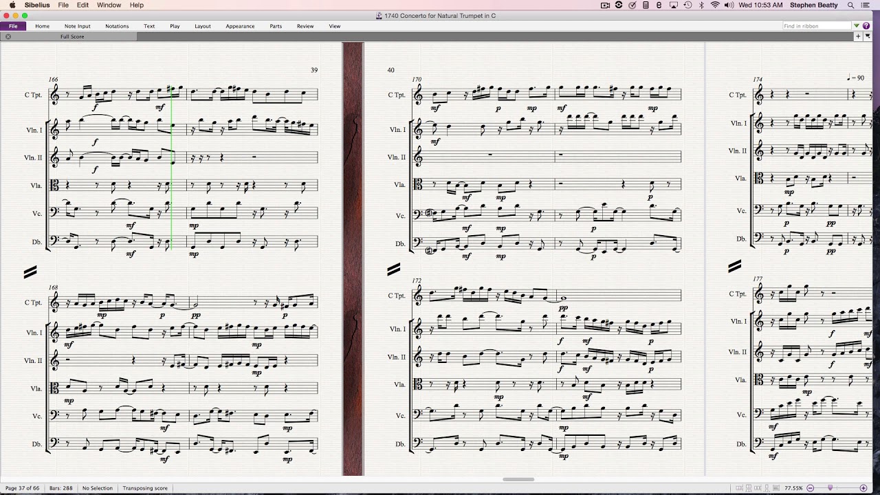 1740 Concerto for Natural Trumpet in C - YouTube