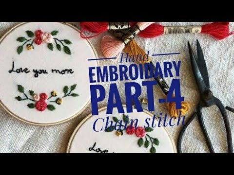 Hand Embroidary for Biginers /part_4Chain stitch - YouTube