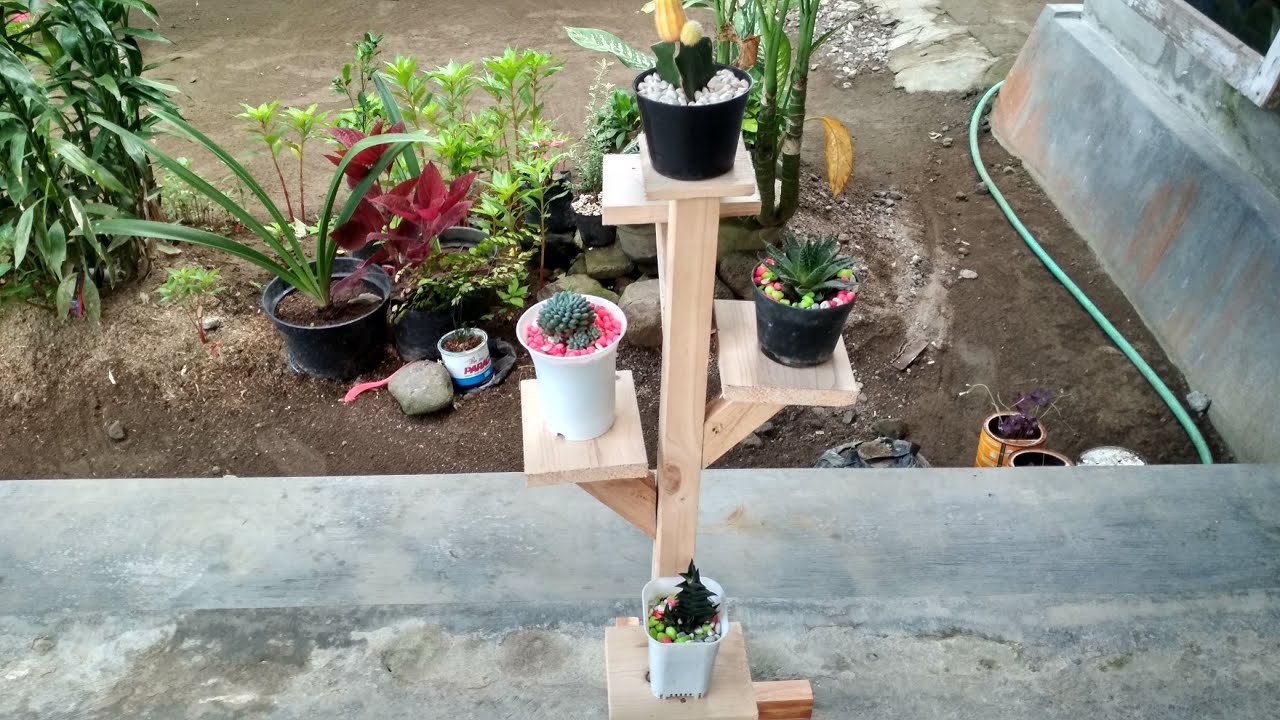 How To Make Succulent Planter Stand | DIY Wooden Planter Stand - YouTube