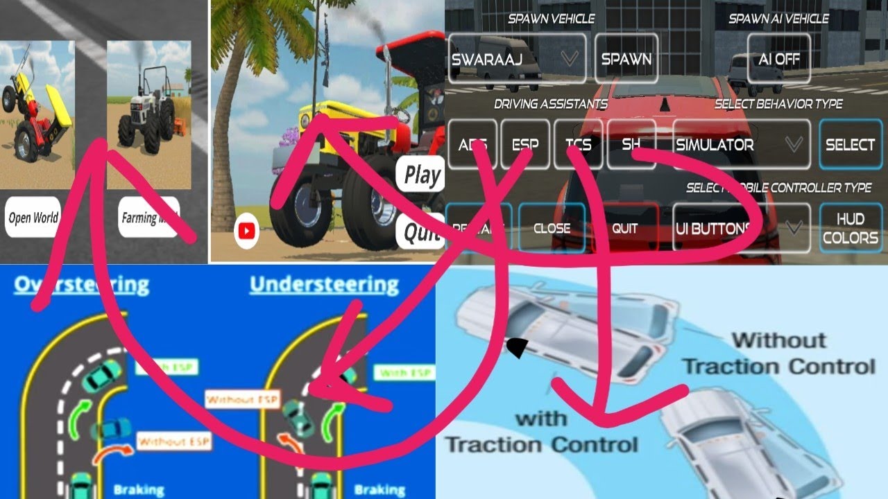 how to use all driving assistants setting in Indian vehicle Simulator ...