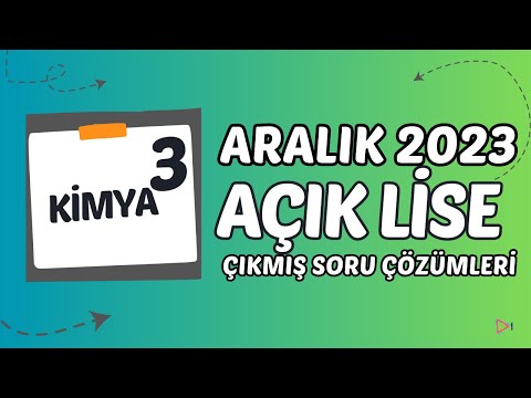 Açık Lise Çıkmış Sorular - Aralık 2023 - Kimya 3