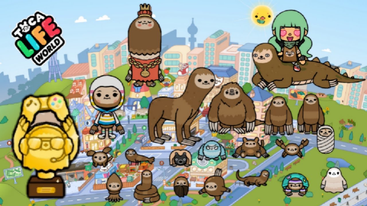 All Sloth Collectibles in Toca Boca|| Toca Life World #tocalifeworld # ...