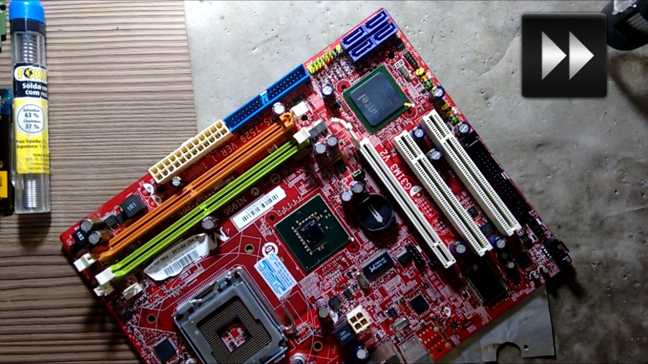 MSI G31M3 V2 - Troca do Super I/O - YouTube