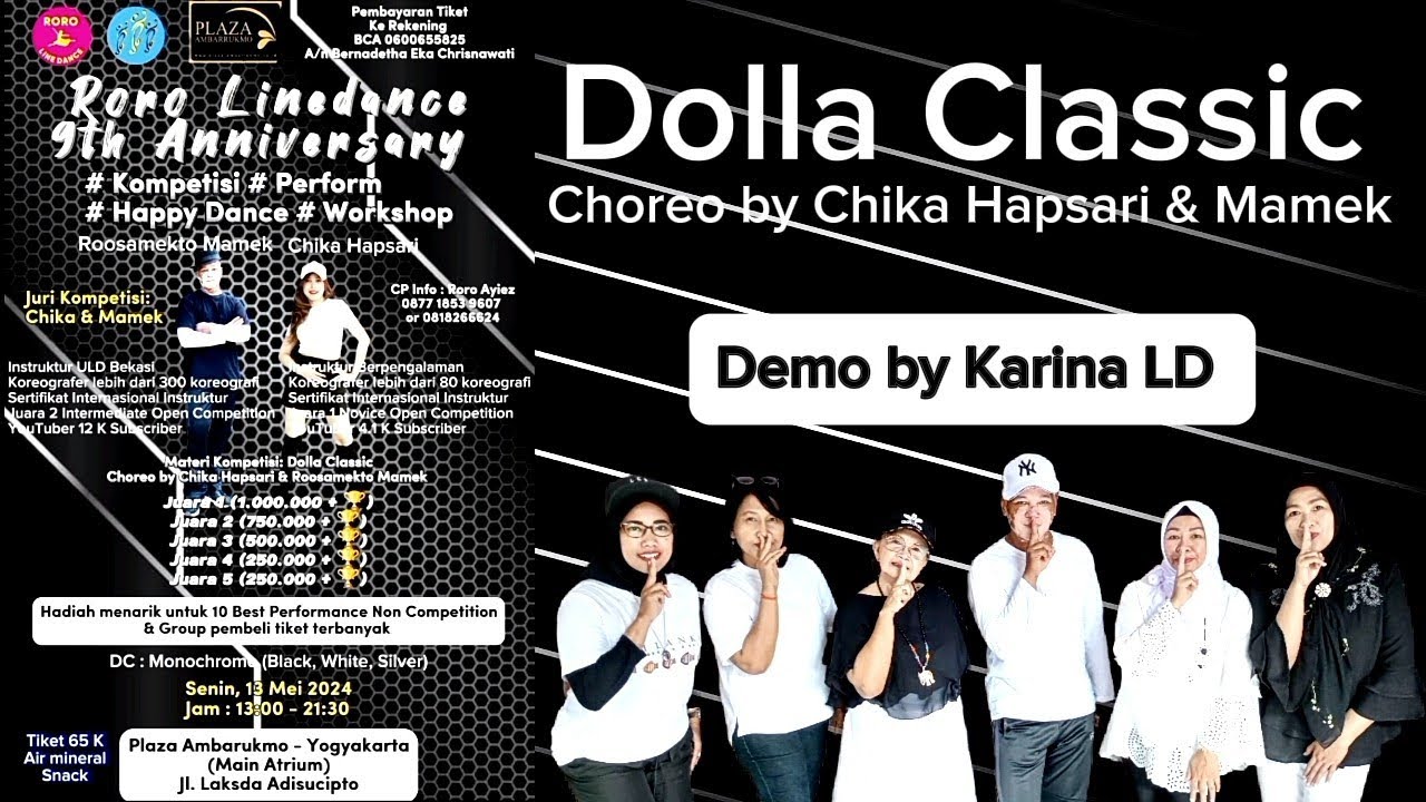 DOLLA CLASSIC | Line Dance | Demo by KARINA LD CLASS | Choreo by CHIKA ...