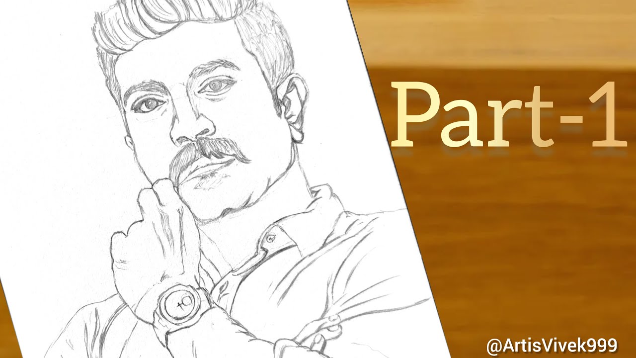 Ramcharan Drawing || Part-1 || Game Changer Movie Drawing - YouTube