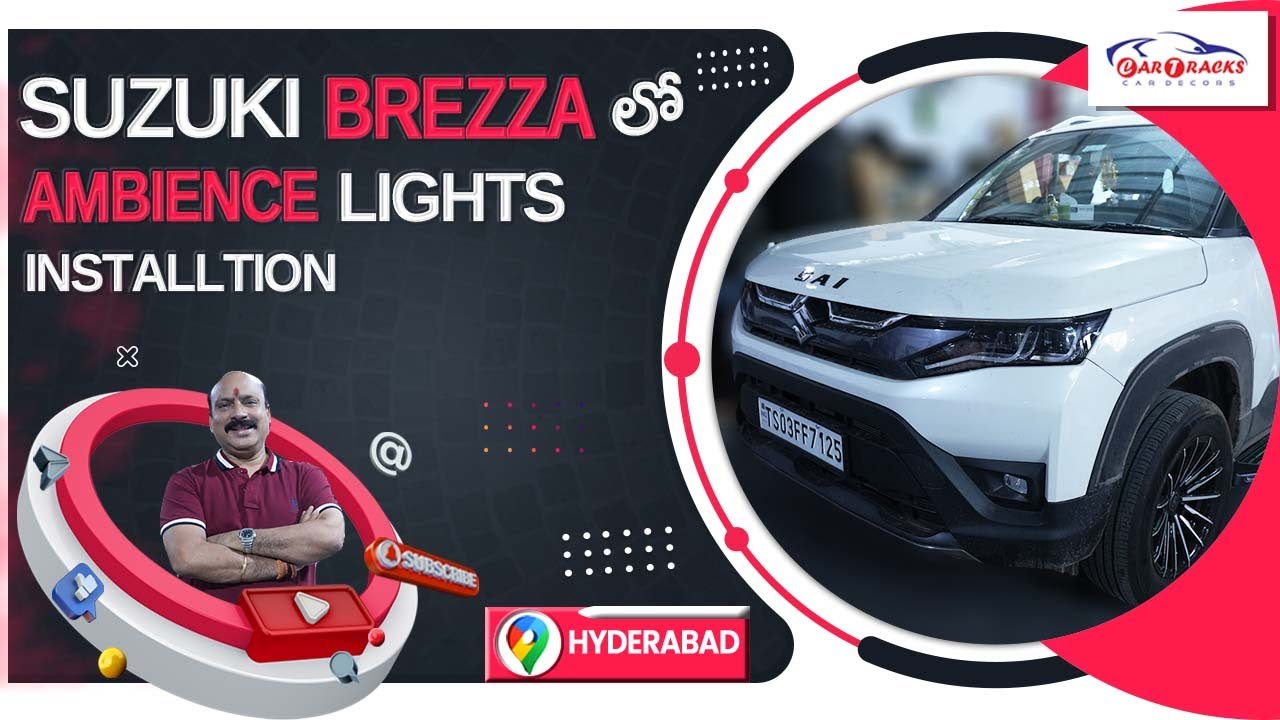 Suzuki Brezza | Ambience lighting installation | Car Tracks Hyderabad ...