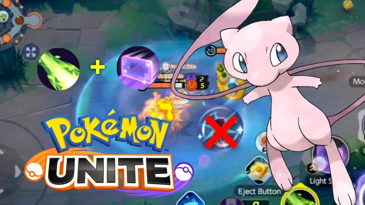 Pokemon Unite Mobile | mew (Solar Beam + Light Screen) Gameplay - YouTube