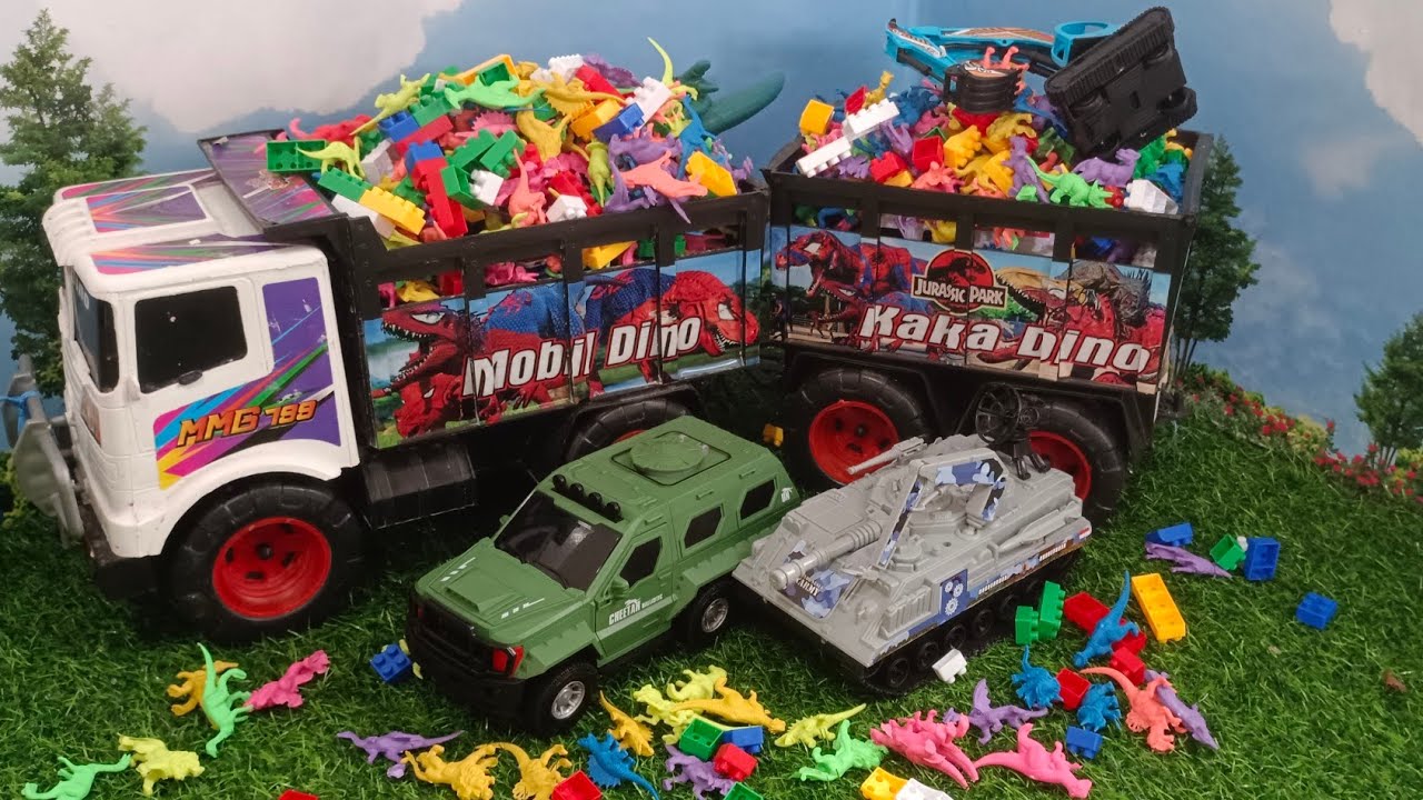 Mobil Dino - Mobil Truk Tronton Panjang Penuh Mobil Mobilan dan ...