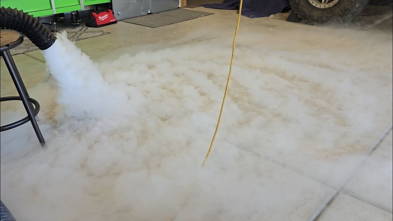 DIY low-lying fog machine for Halloween, no ice! - YouTube