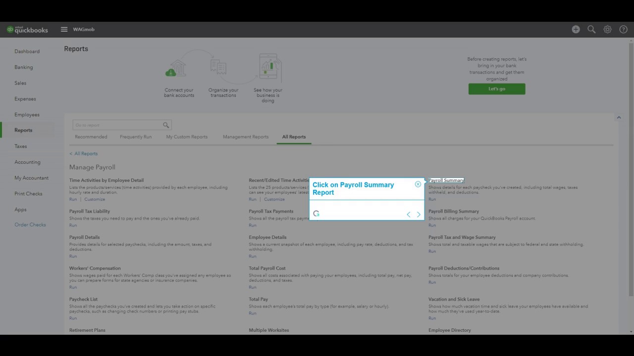 How to quickly run monthly payroll report from QuickBooks - YouTube