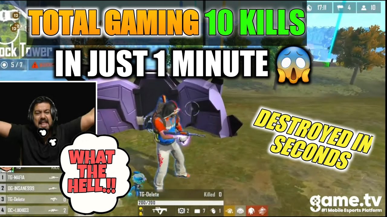 TOTAL GAMING 10 KILLS IN 1 MINUTES IN LAST ZONE | TOTAL GAMING ...
