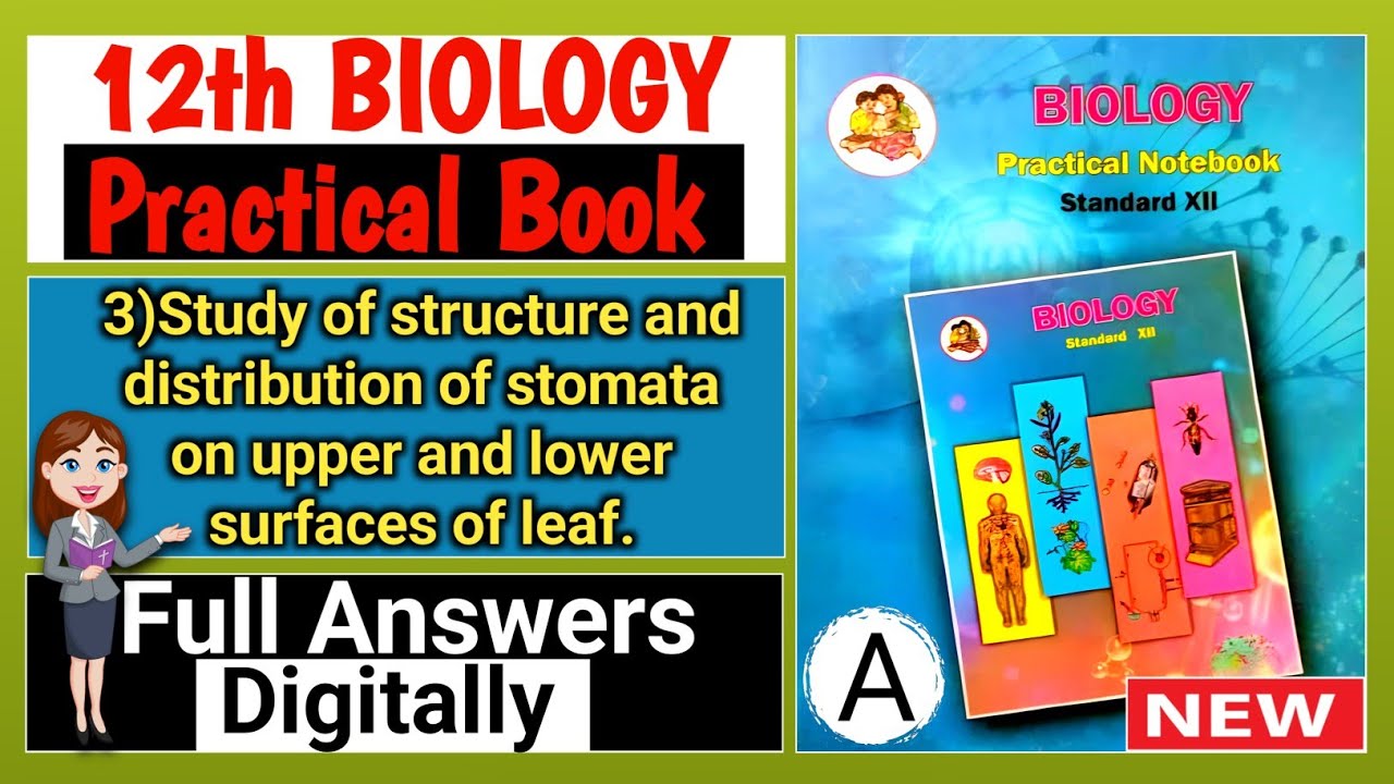 12th Biology practcal book Answers |practical no.3 |Part . A |12th ...