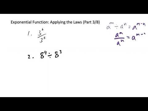 Exponential Functions: Apply the Laws (Part 3/8) - YouTube
