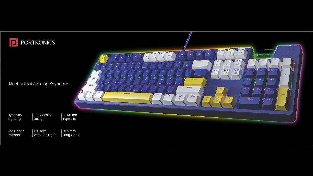 Portronics K1& K2 ⌨️Mechanical Gaming Keyboards With RGB Lighting⌨️ ...