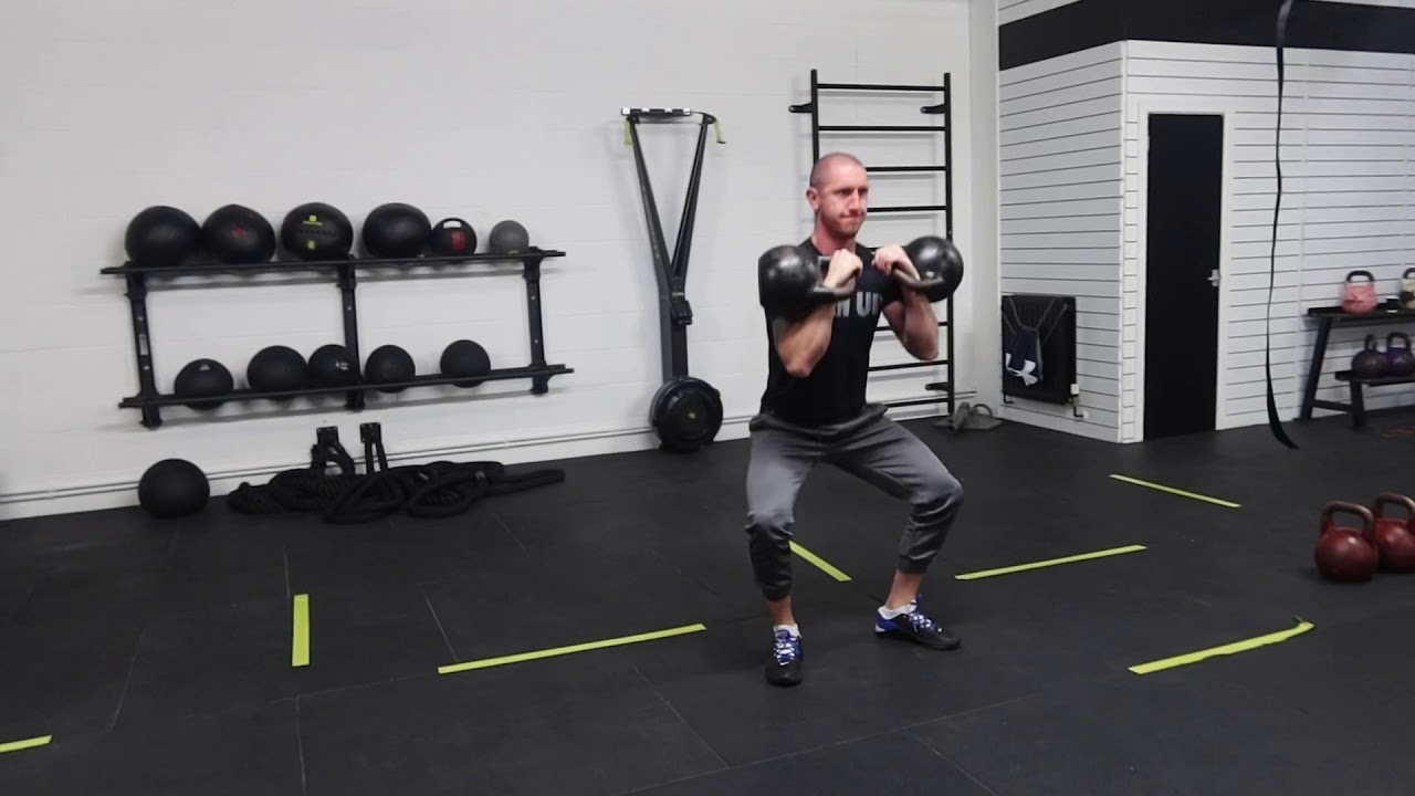 Double kettlebell Front squat - YouTube