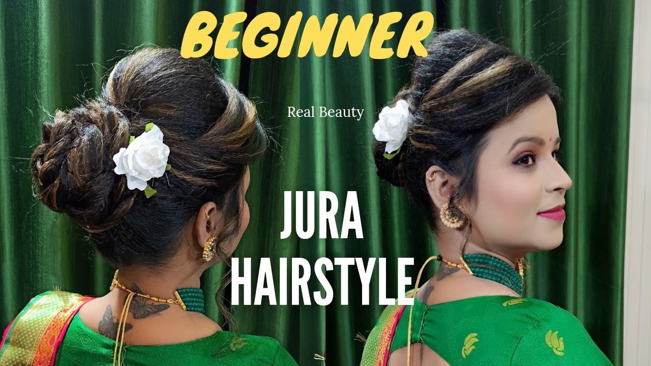 Easy Jura Hairstyle Step By Step for beginners | 5 मिनट मे जूड़ा Kaise ...