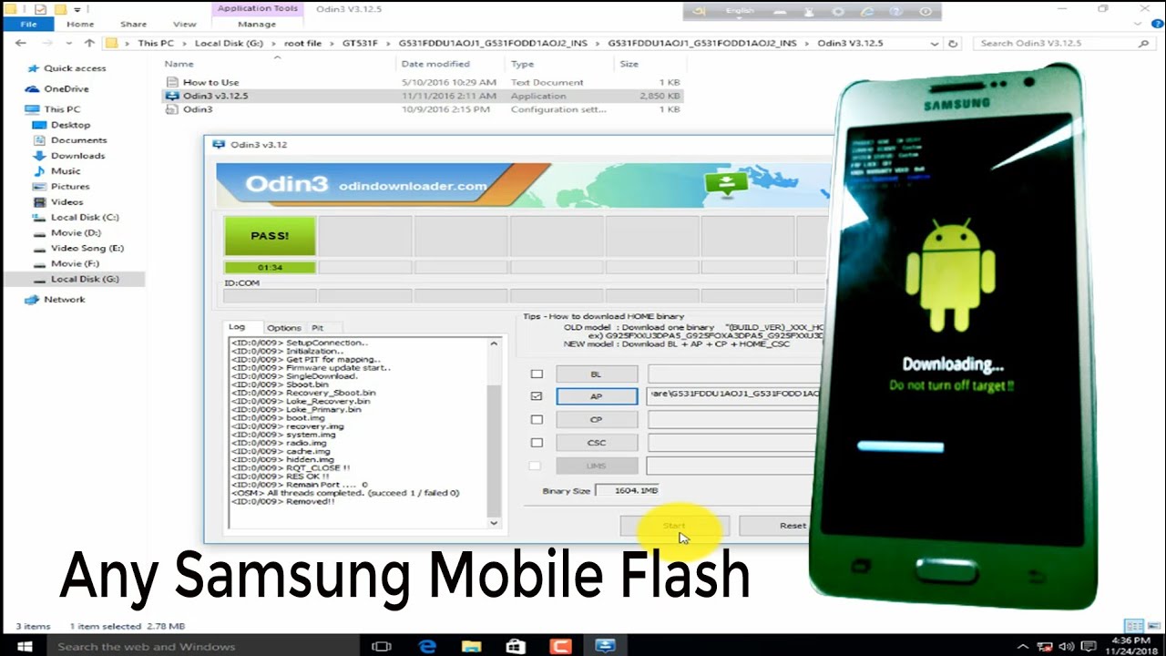 How To Flash Samsung Mobile - YouTube