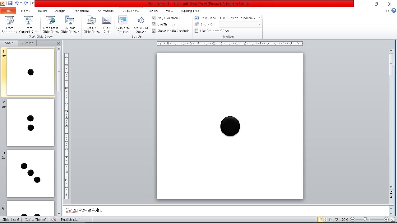 Cara membuat animasi dadu di Microsoft Office PowerPoint 2010 - YouTube