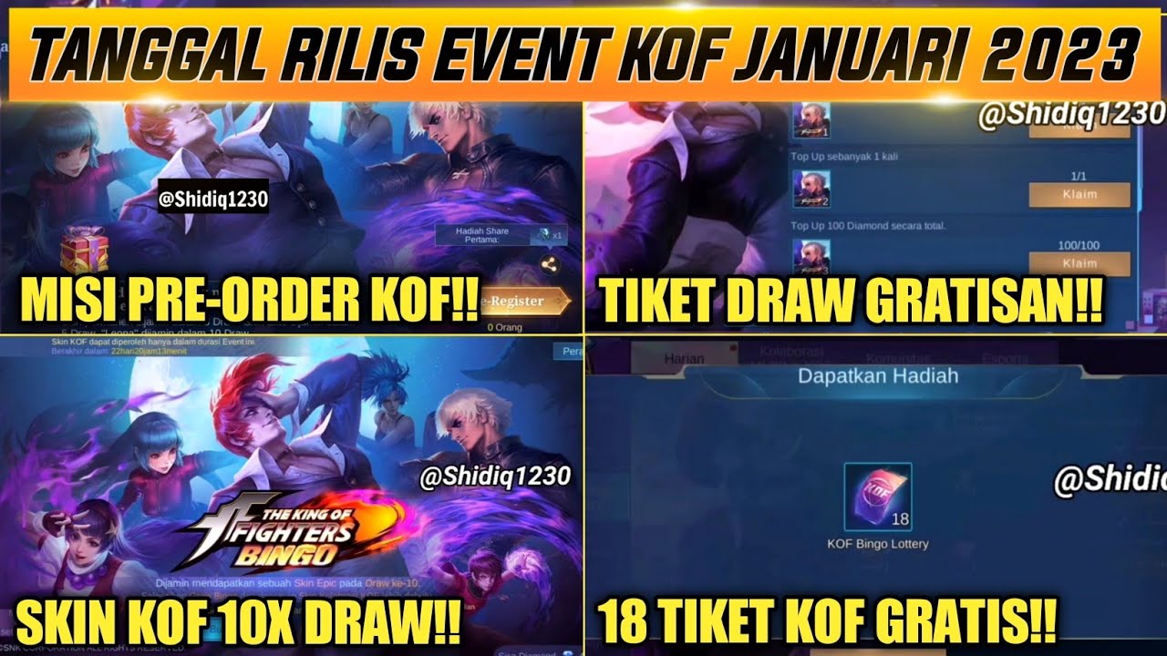 TANGGAL RILIS EVENT KOF JANUARI 2023 | KLAIM 18 TIKET DRAW DI JAMIN ...