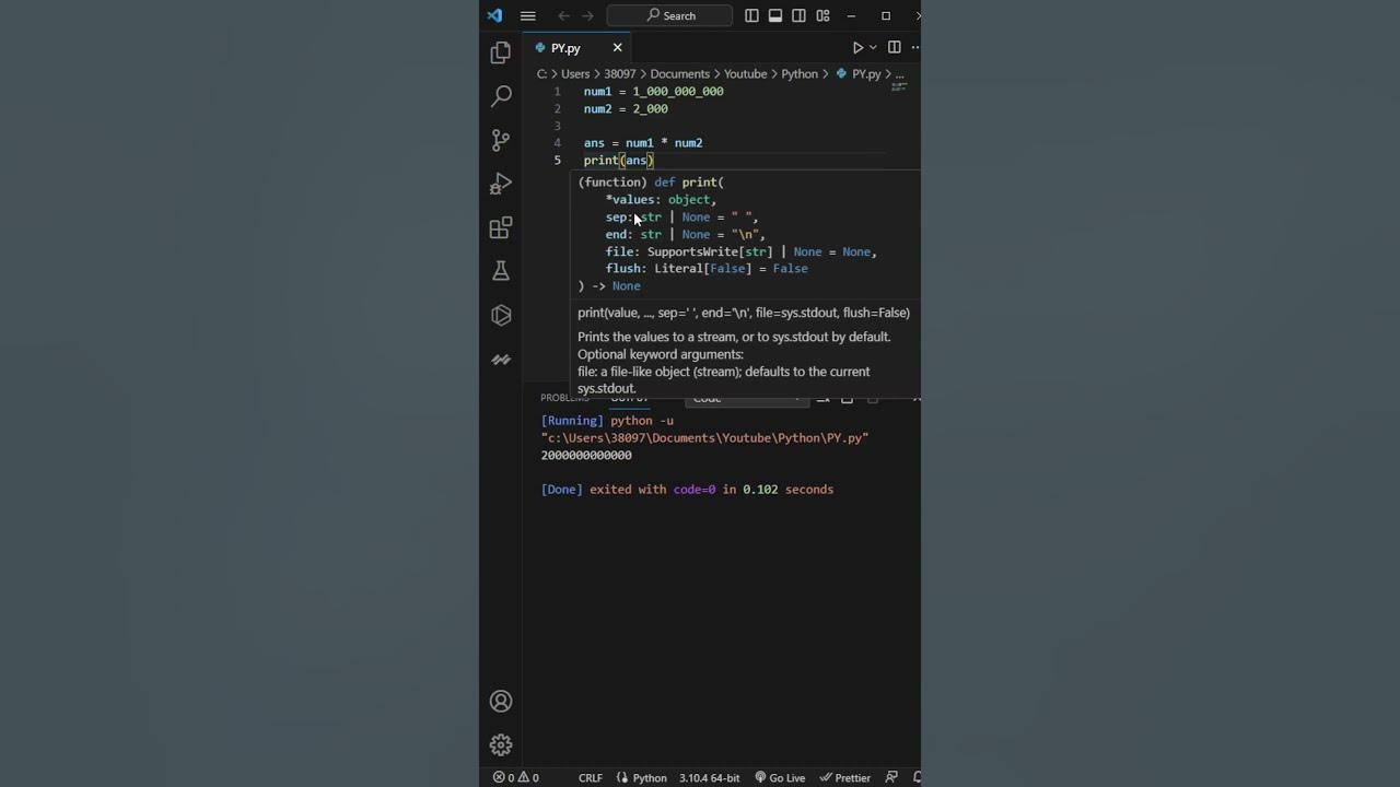 Python Integer Trick Python Coding Programming Youtube